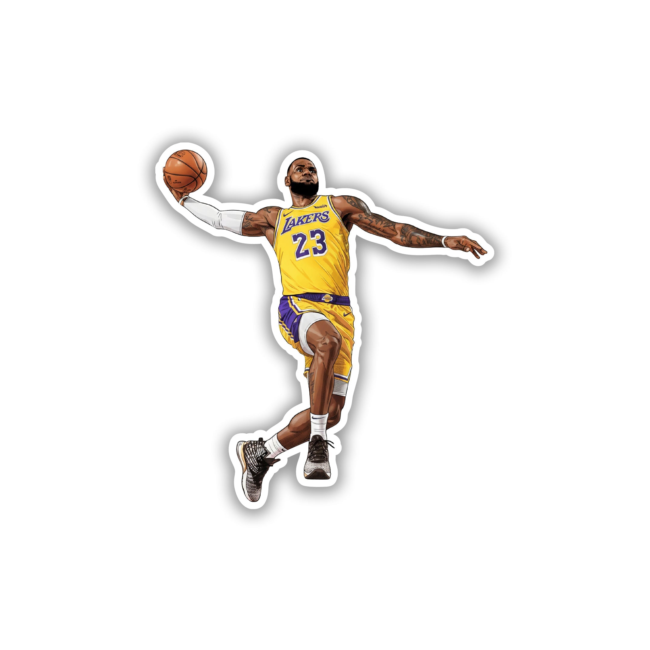 LEBRON JAMES - KING IN FLIGHT STICKER – STICKYFUNK PREMIUM STICKERS