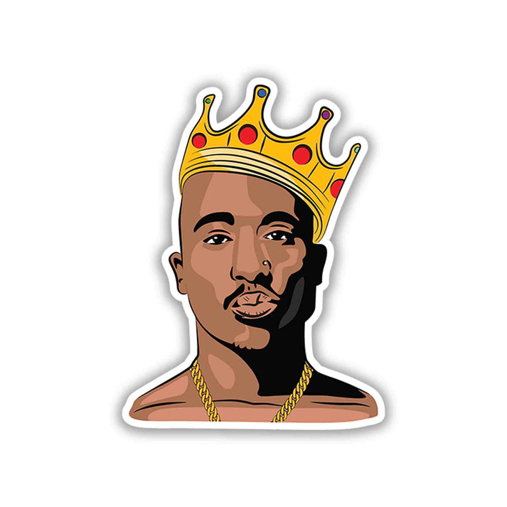West Coast Kingpin – Tupac Shakur Sticker – STICKYFUNK PREMIUM STICKERS