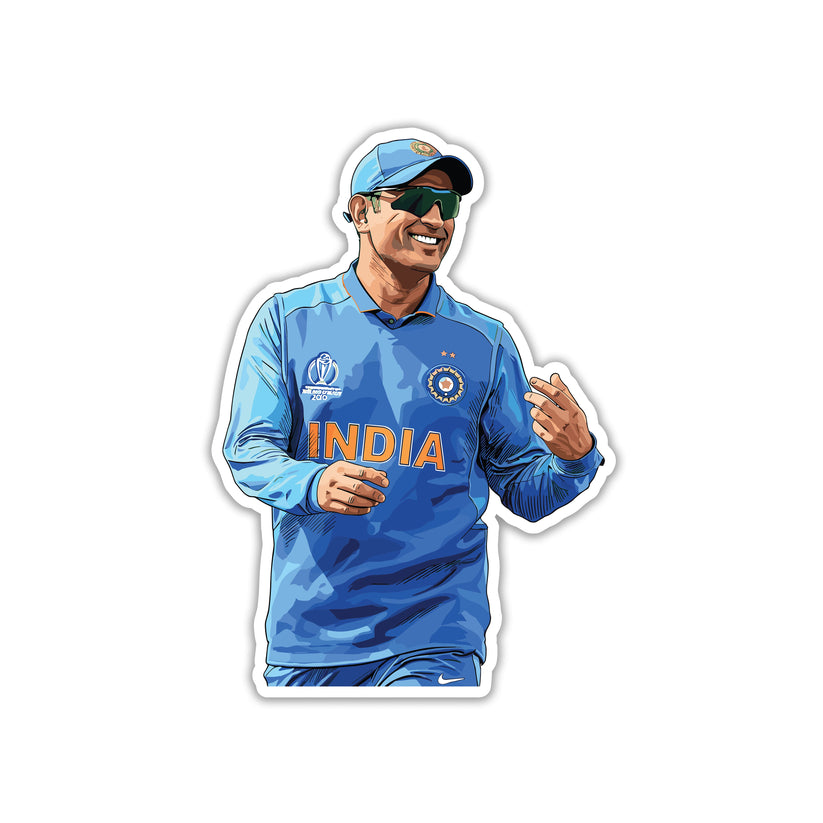 MS DHONI - CAPTAIN COOL SMILE STICKER – STICKYFUNK PREMIUM STICKERS