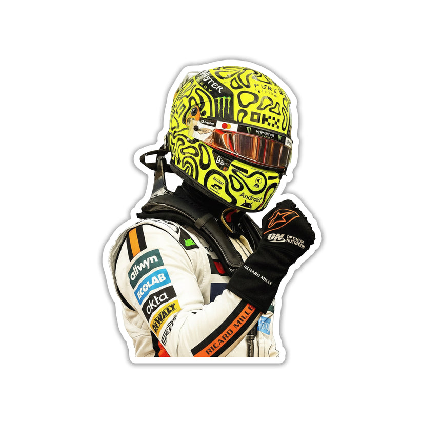 LANDO NORRIS - PURE RACING FOCUS STICKER – STICKYFUNK PREMIUM STICKERS