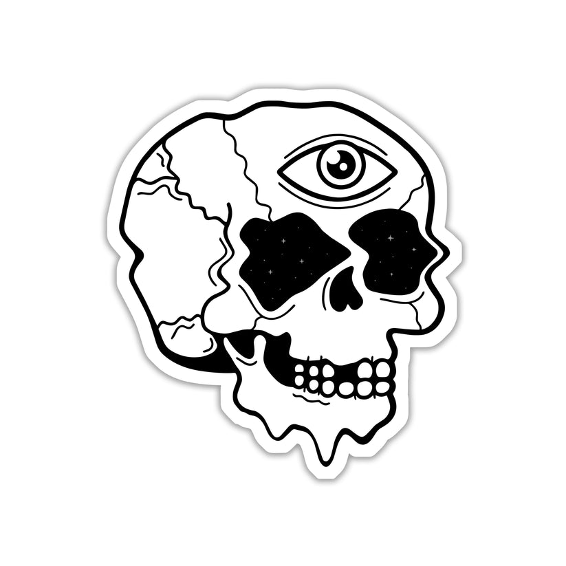 COSMIC SKULL VISION STICKER – STICKYFUNK PREMIUM STICKERS